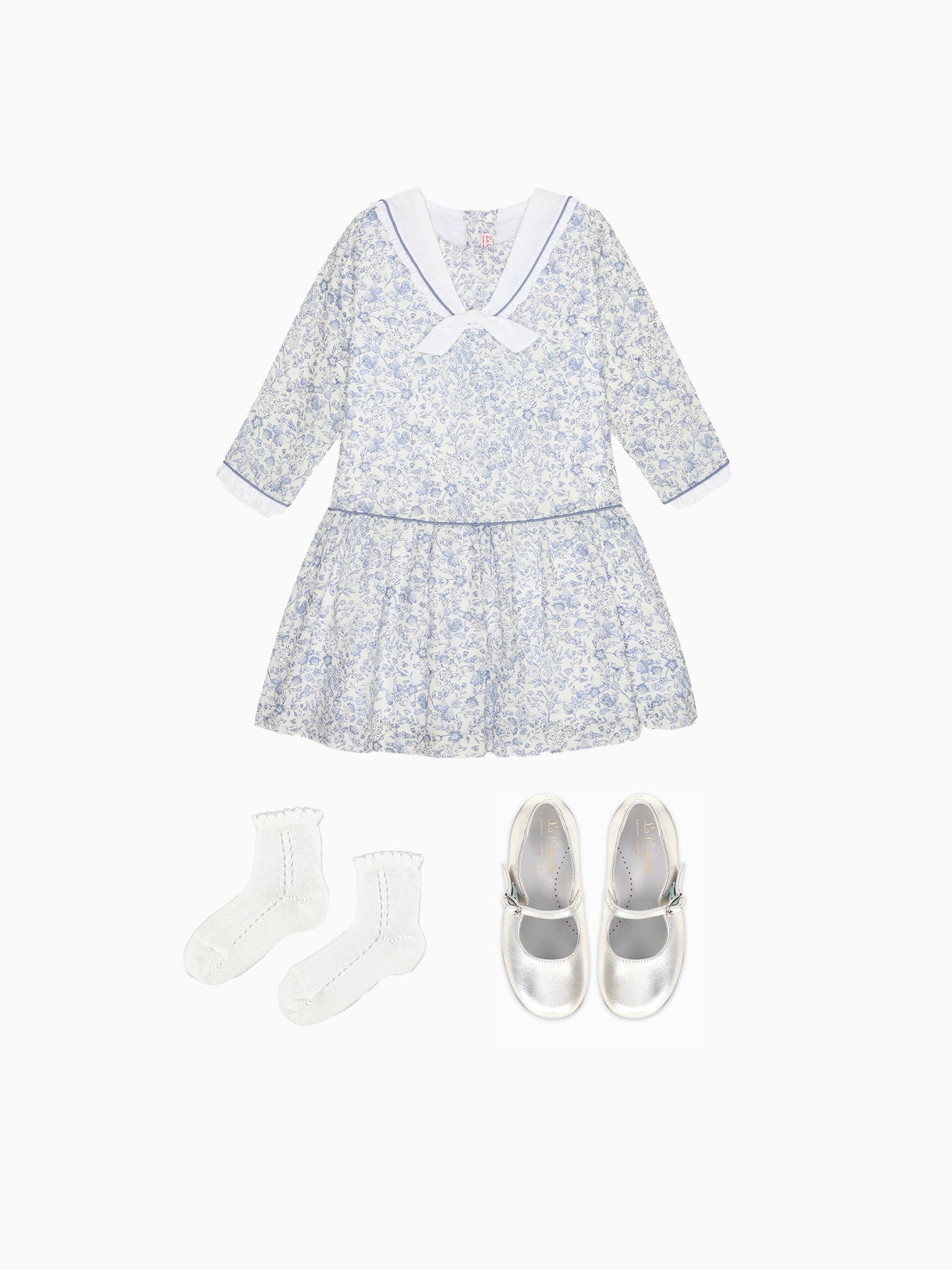 Aranda Girl Dress, Openwork Socks & Mary Jane Shoes Outfit Bundle | La ...