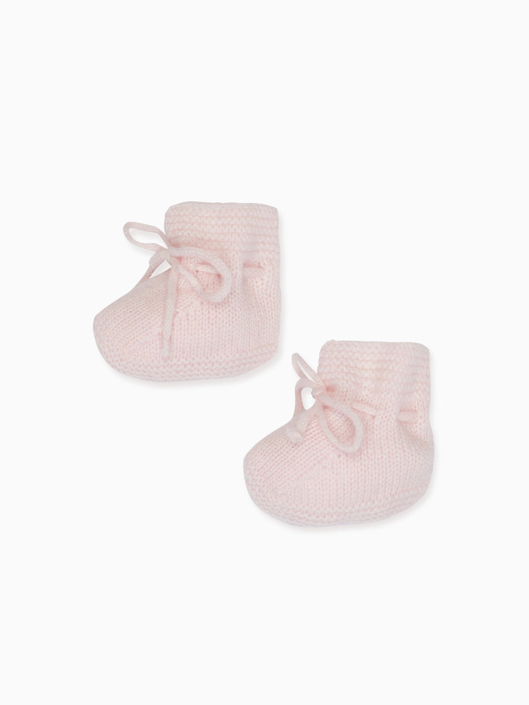 Pink Evita Cashmere Baby Girl Booties | La Coqueta Kids UK