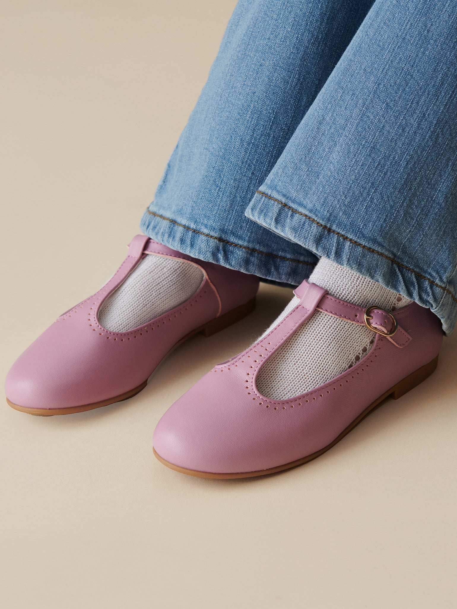 Lilac Leather Girl T-Bar Shoes | Girl Shoes | La Coqueta Kids