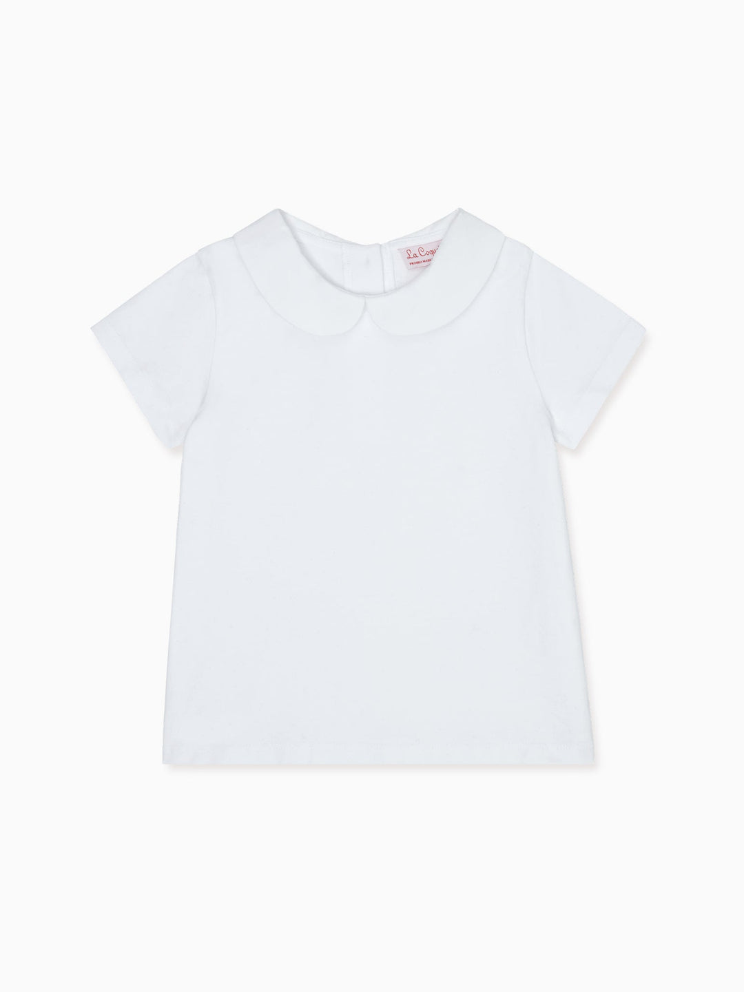 White Milo Cotton Baby Top | La Coqueta Kids