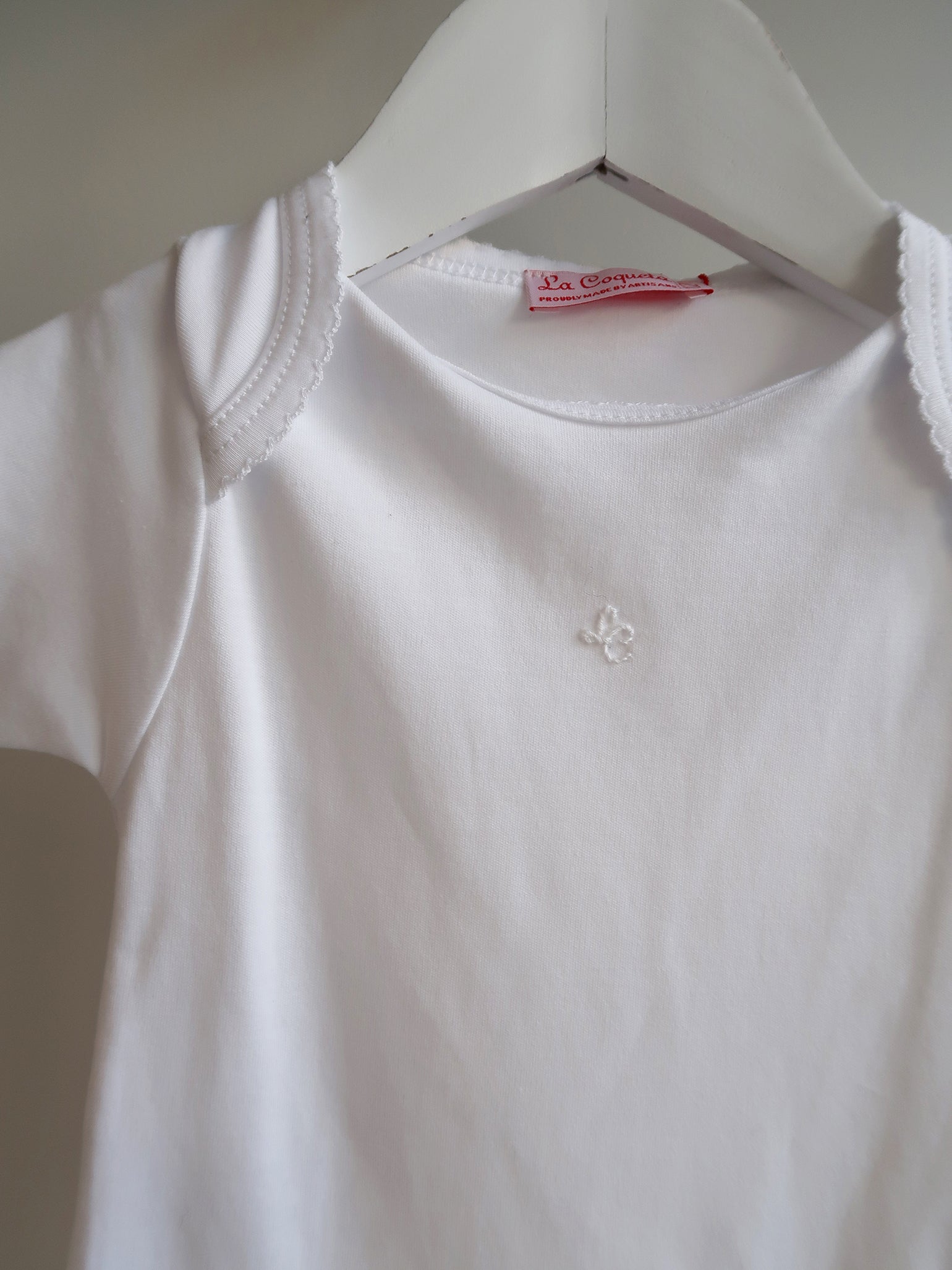 White Lupe Baby Body Vest | La Coqueta Kids UK